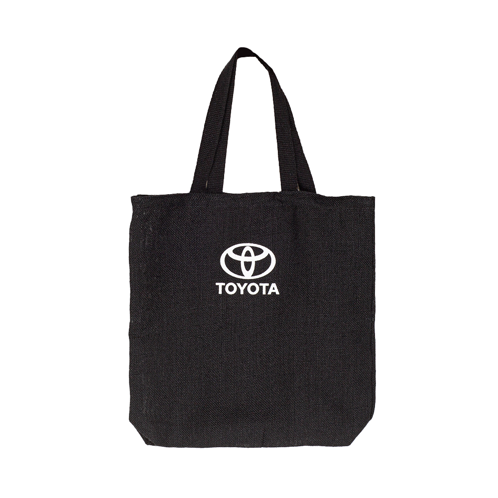 Black Jute Tote Bag | Toyota