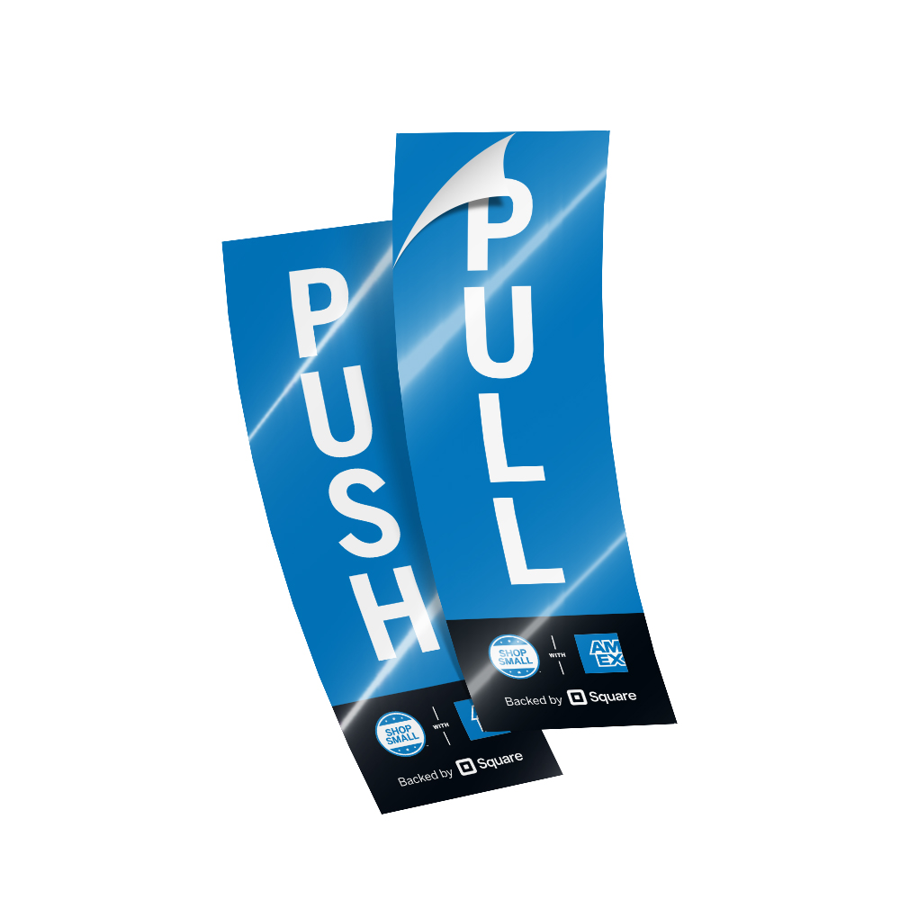 Square Push/Pull Sticker | American Express Signs and Supplies Portal