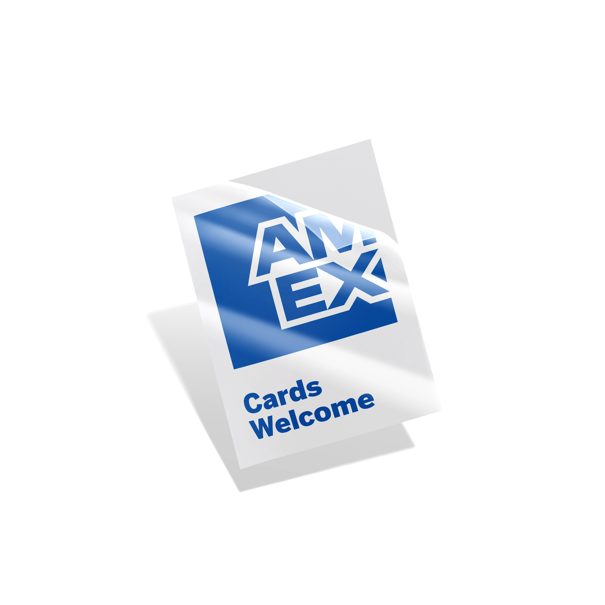 Cards Welcome Sticker | American Express Signs and Supplies Portal